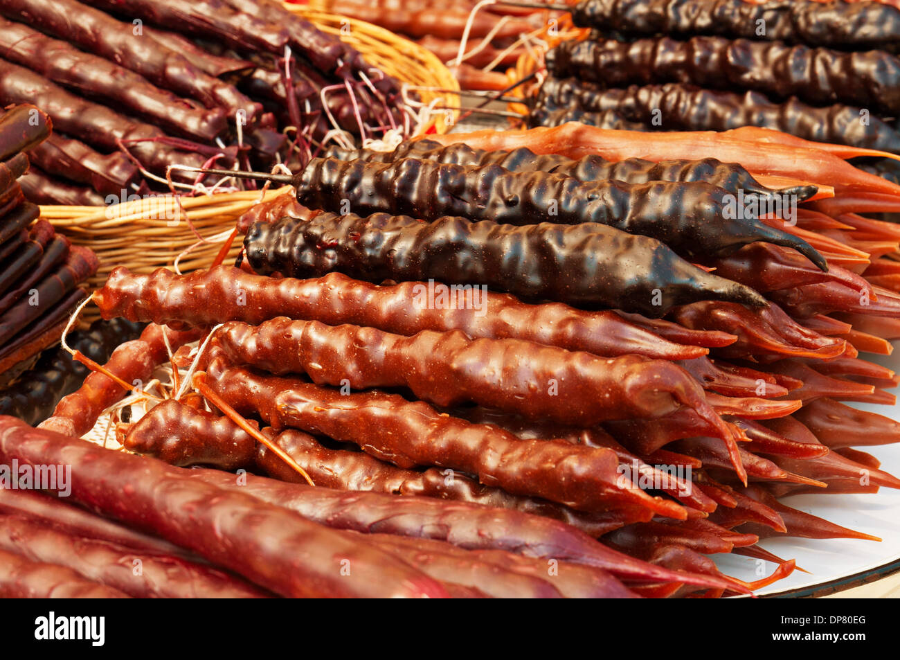 Churchkhela at market Stock Photo - Alamy