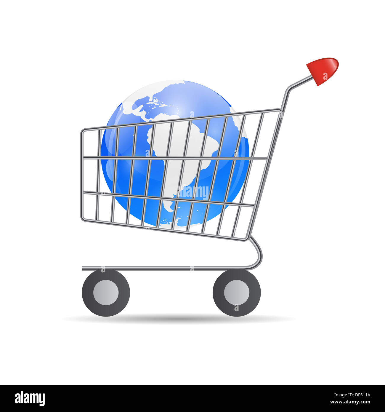 Global Shopping Concept Vector illustration Stock Photo - Alamy