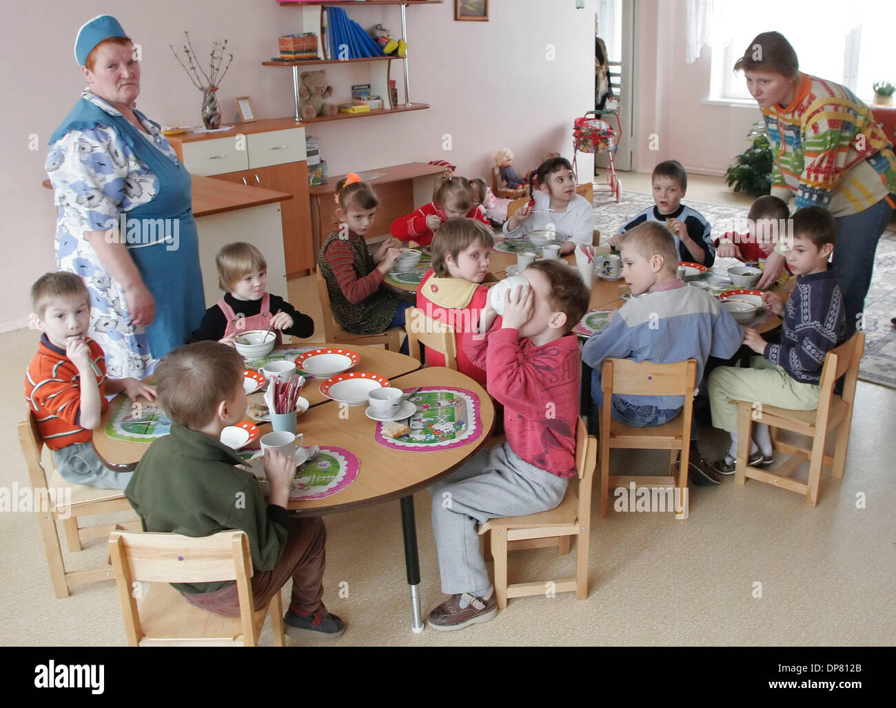 Orphans with mental-physical defects from orphanage #3 in Minsk ...