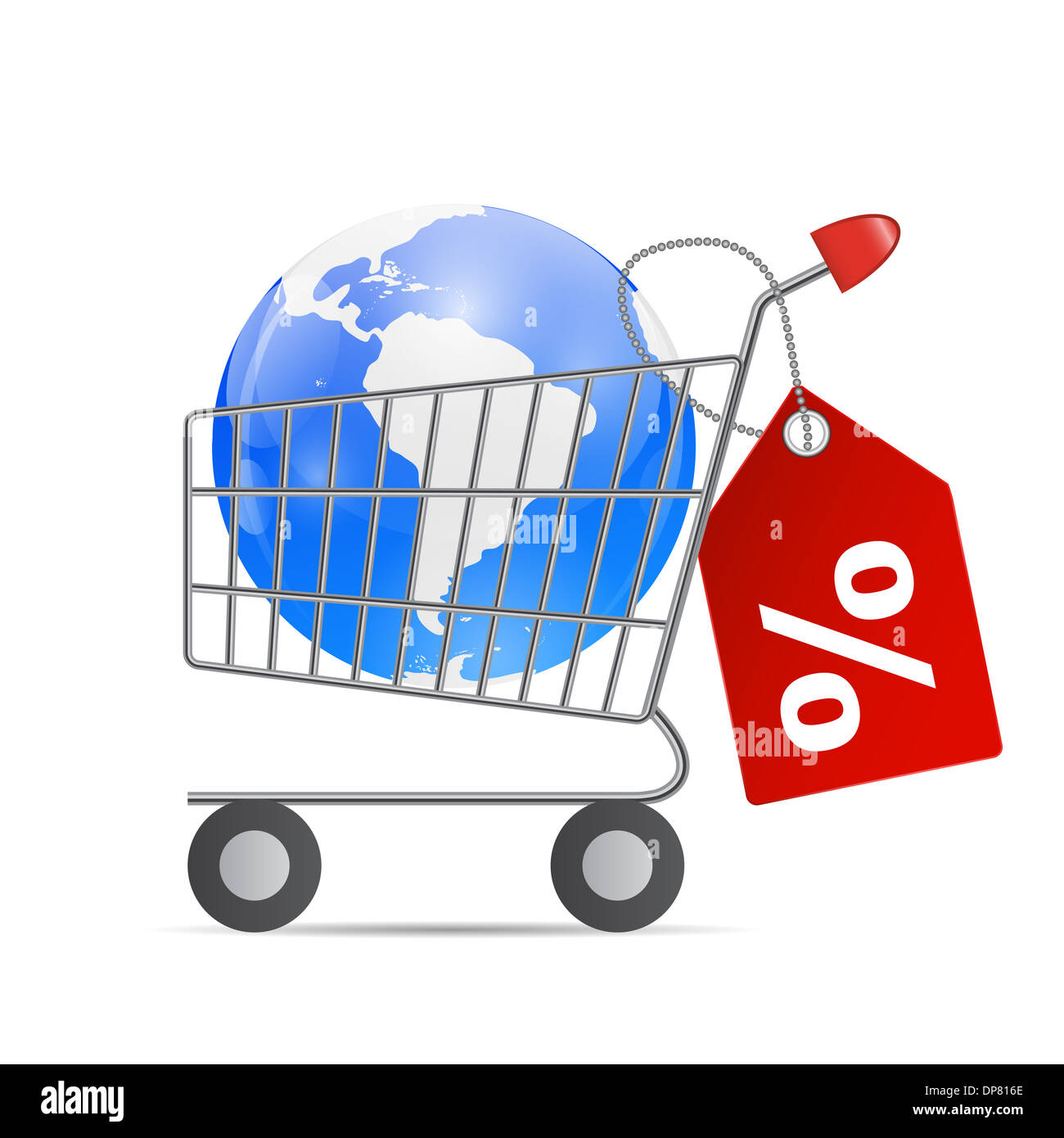 Global Shopping Concept Vector illustration Stock Photo - Alamy