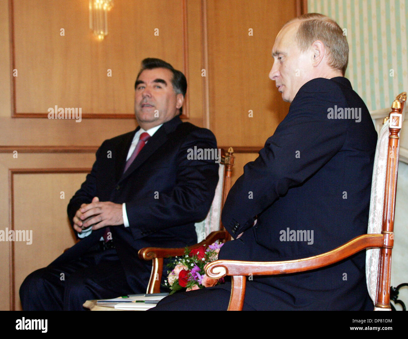 Tadjik president Emomali Rakhmonov met with president Putin in Sochi ...