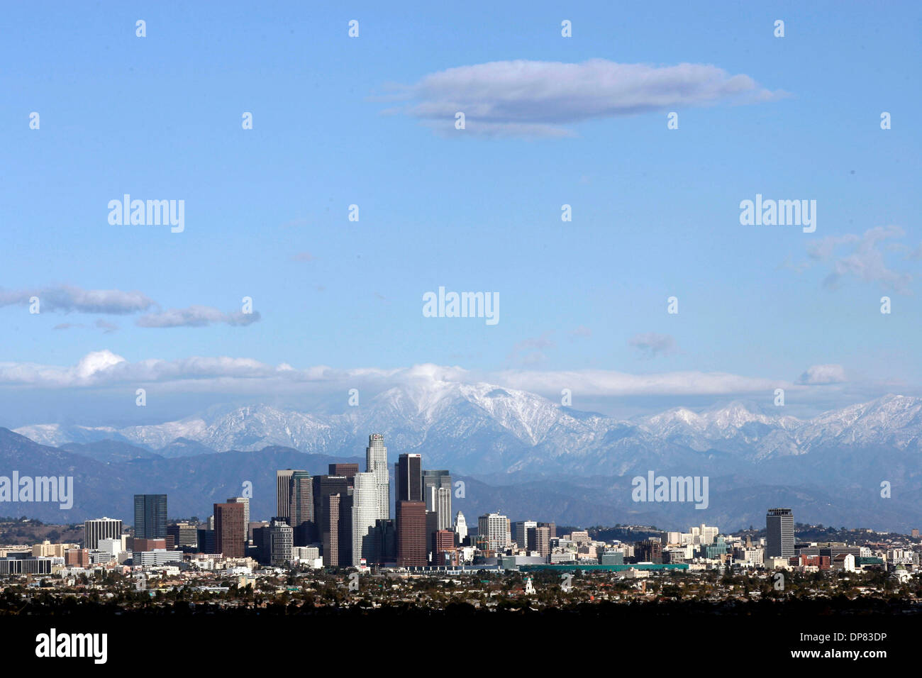 Dec 18, 2006; Los Angeles, CA, USA; The downtown Los Angeles skyline ...