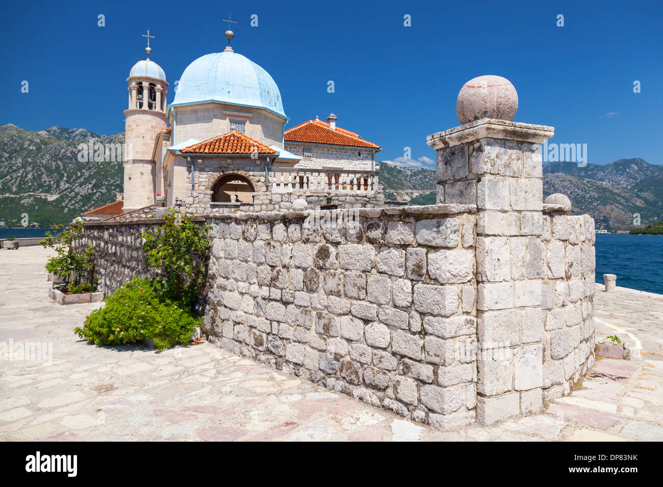 Old church on small island in Bay of Kotor, Montenegro Stock Photo - Alamy
