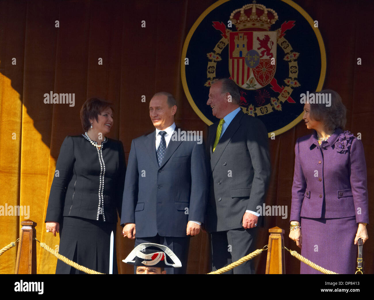 Russian president Putin and King of Spain Juan Carlos while Putin`s ...