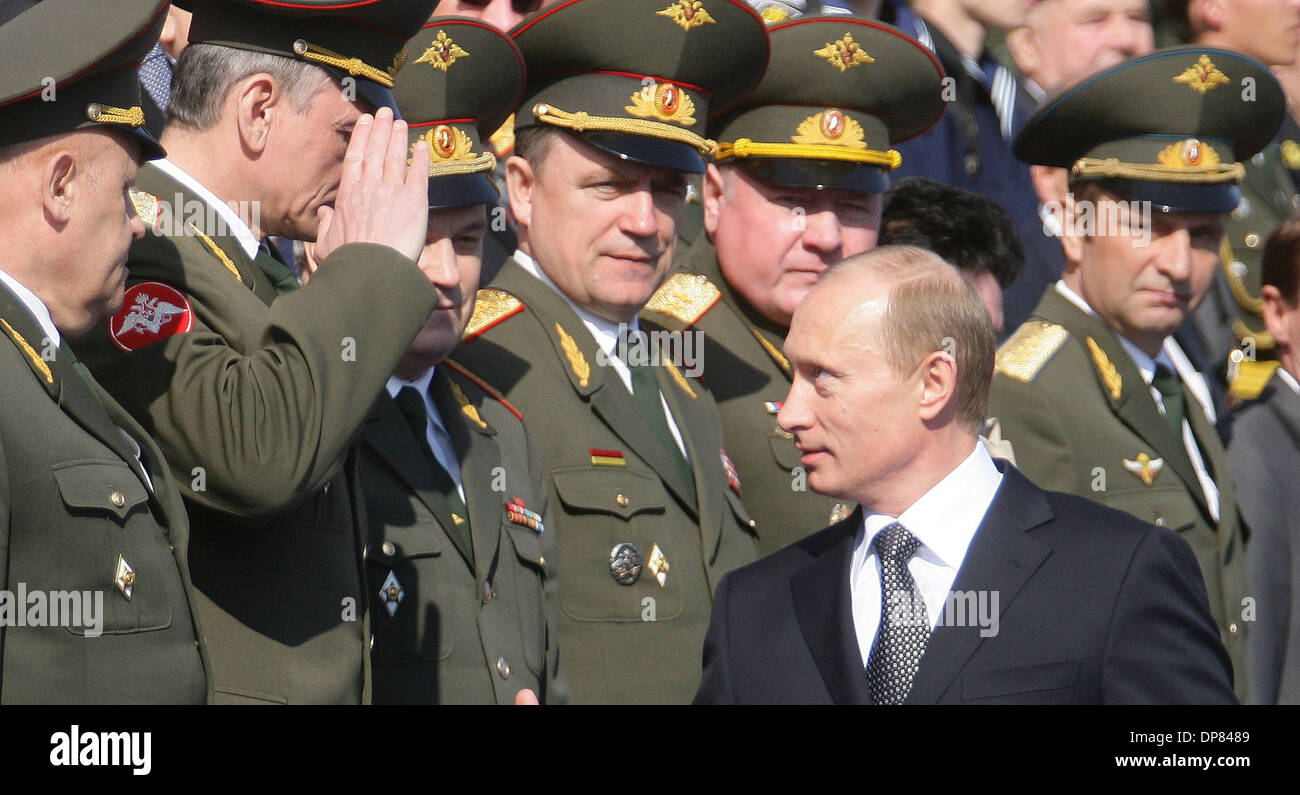Putin and russian army generals on the Red Square. (Credit Image ...