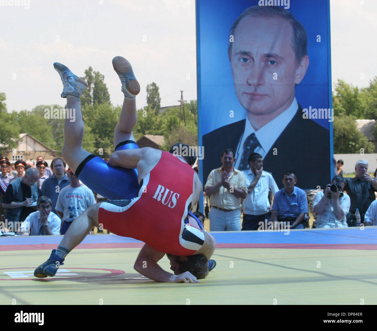 Chechen-Russian and U.S. wrestlers took part Tuesday in a match in the ...