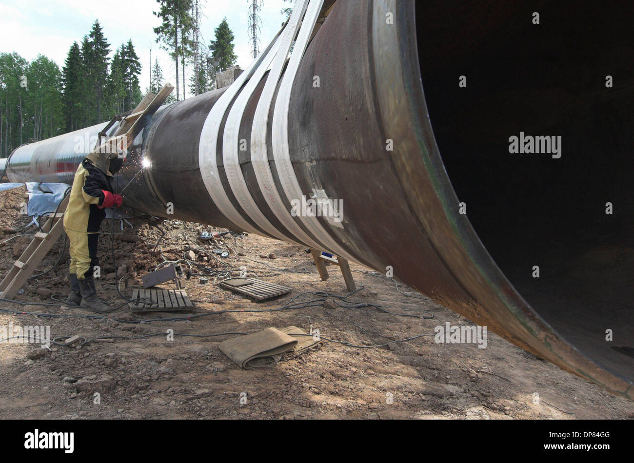 Construction of Russian-German project - North European Gas Pipeline in ...