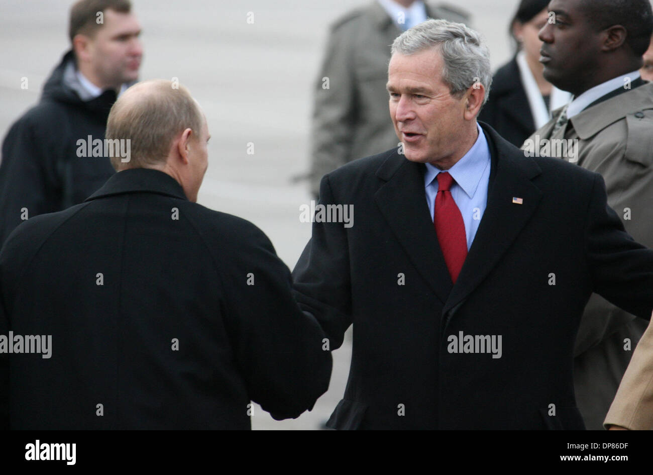 Rusian president Vladimir Putin and U.S. president George Bush had a ...