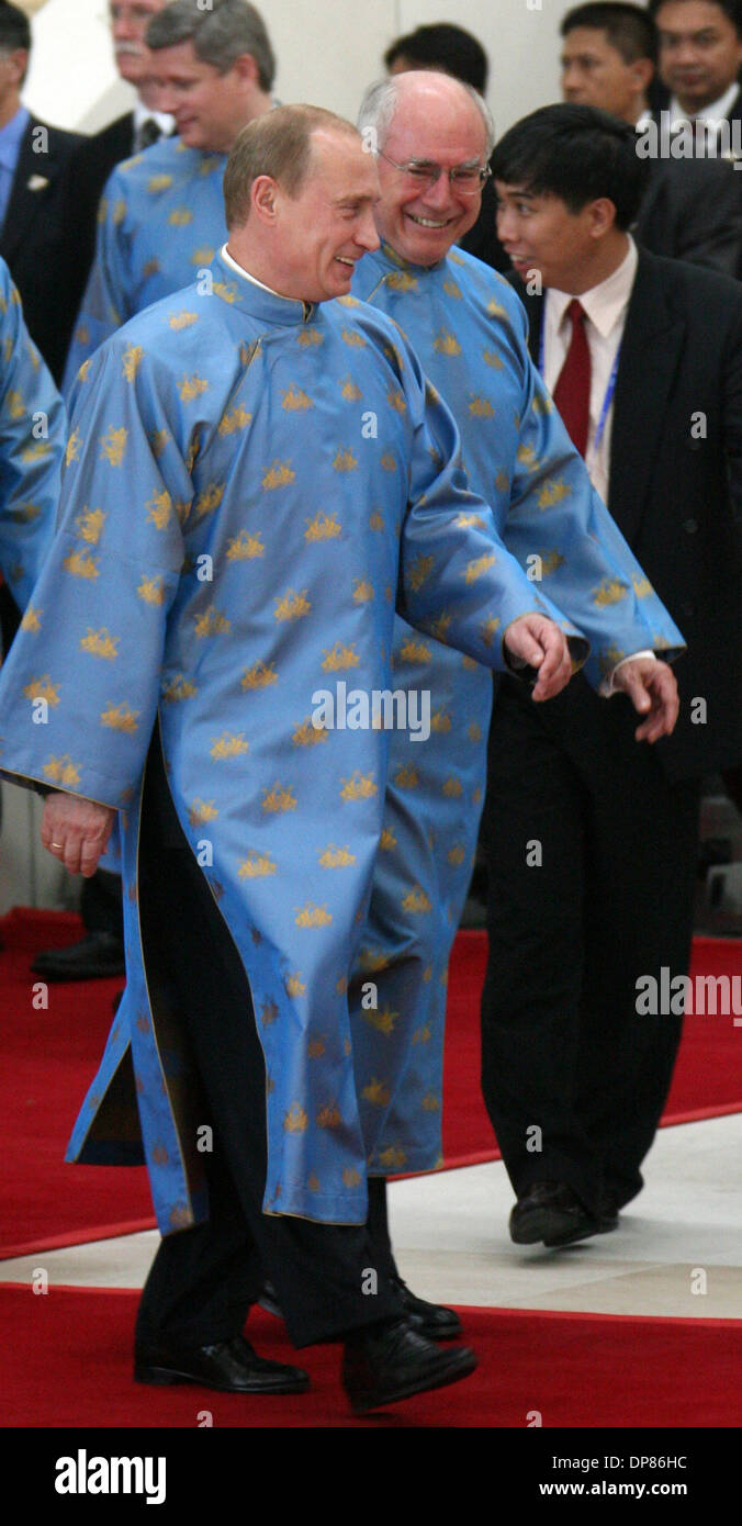 Vladimir Putin and prime minister of Australia John Howard at the Asia ...