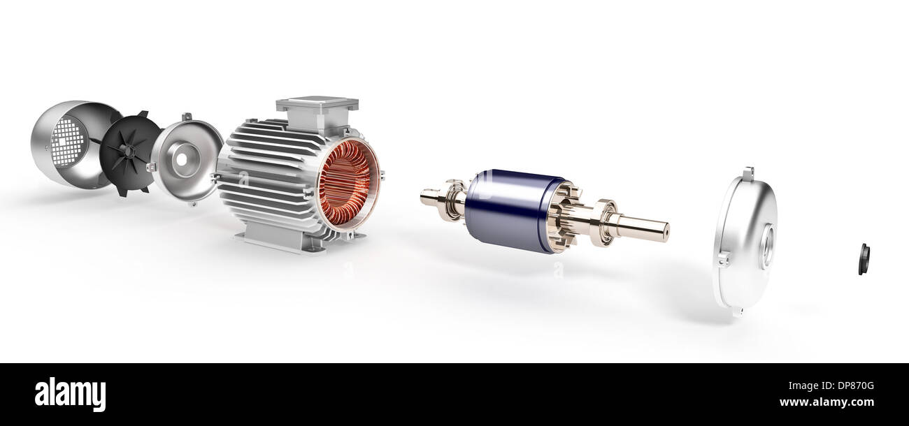 Industrial electric motor Disassembled electric motor Stock Photo - Alamy