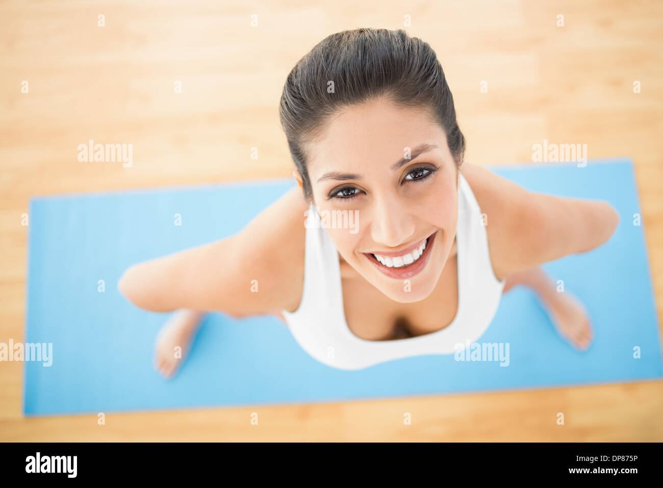 Woman exercise, home, happy hi-res stock photography and images - Alamy