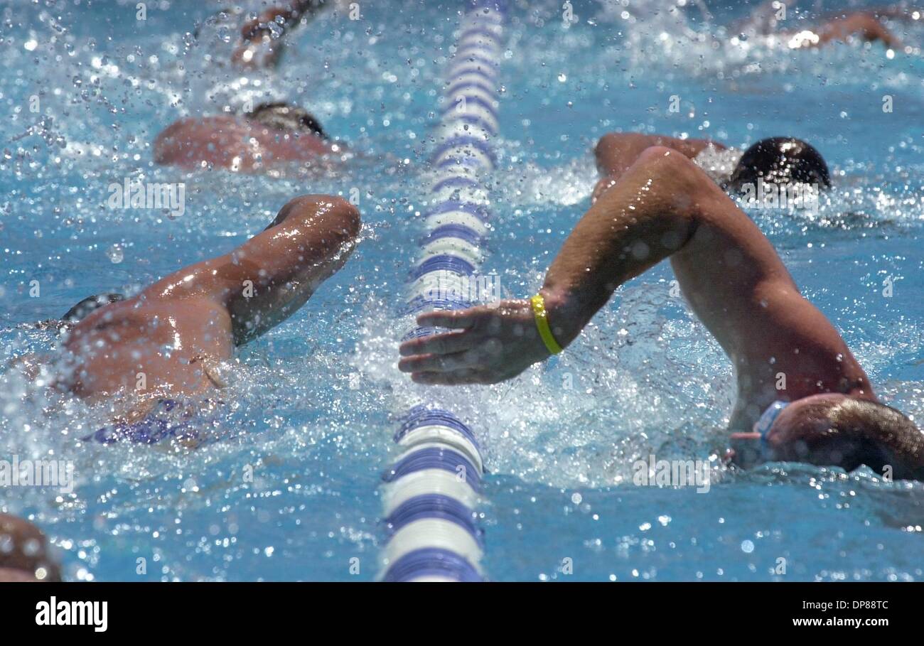 (published 09/02/2004, NC-7; UTS1829568) Masters swimmers swim up and ...