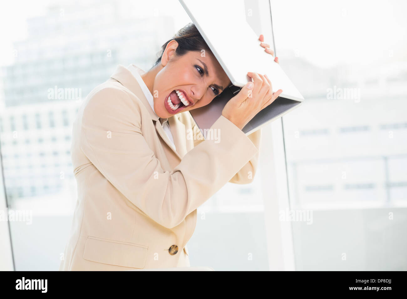 Woman exasperated laptop hi-res stock photography and images - Alamy