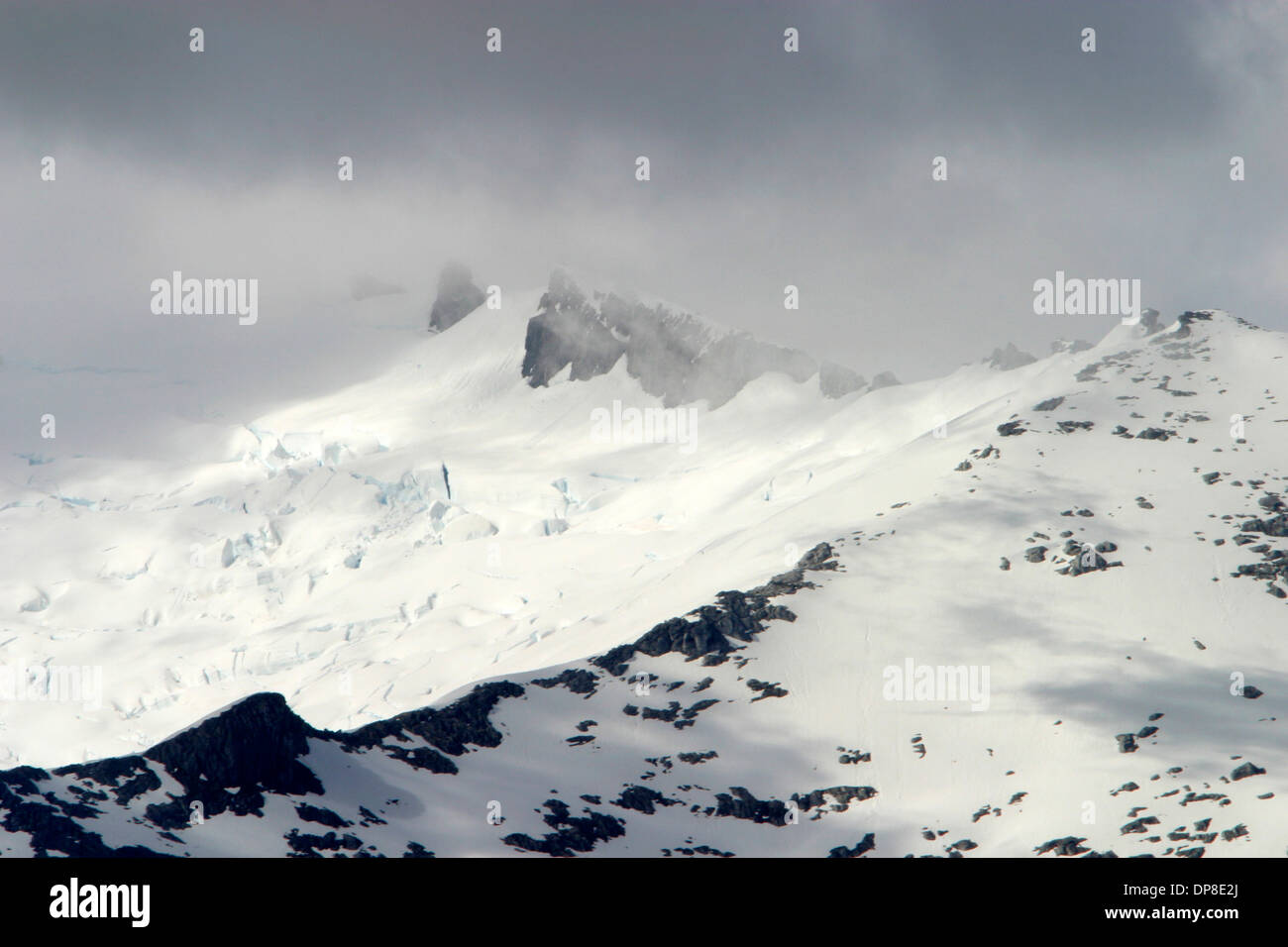 Snow capped mountains at Punta Arenas, CHILE Stock Photo - Alamy
