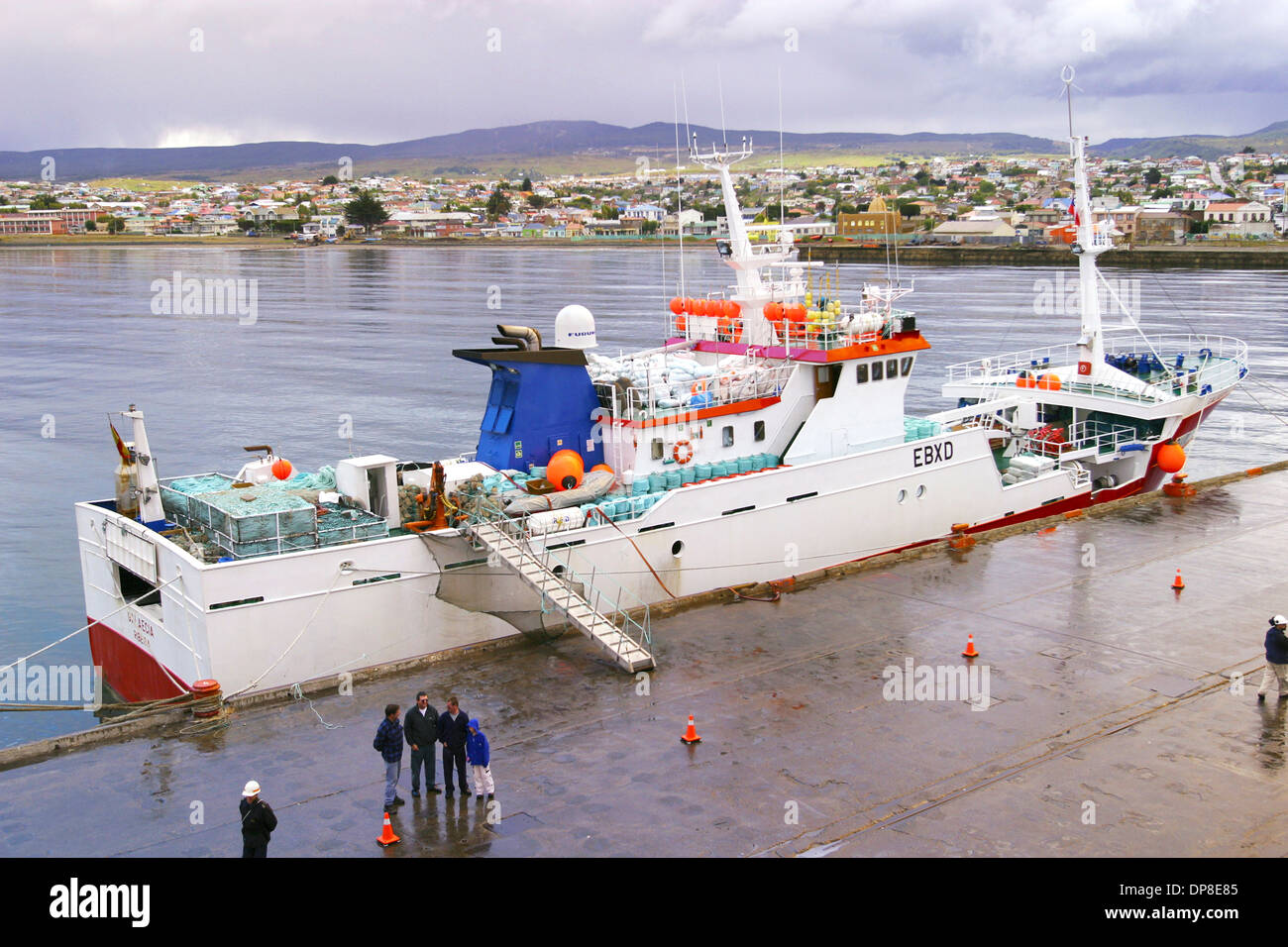 Russian research vessel docked at Punta Arenas, CHILE Stock Photo - Alamy