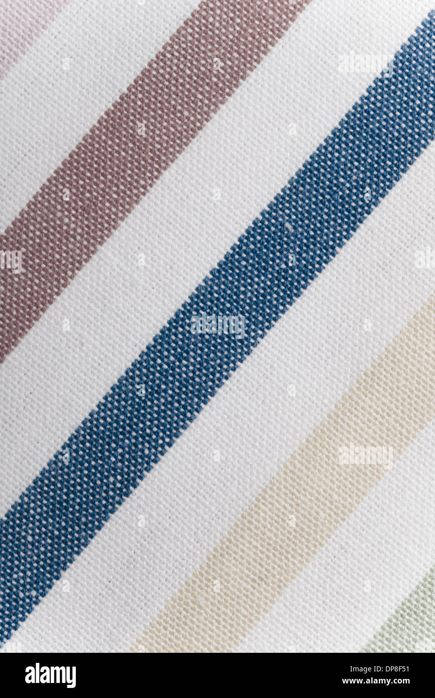 Closeup Of Colorful Striped Fabric Textile As Background Texture Or
