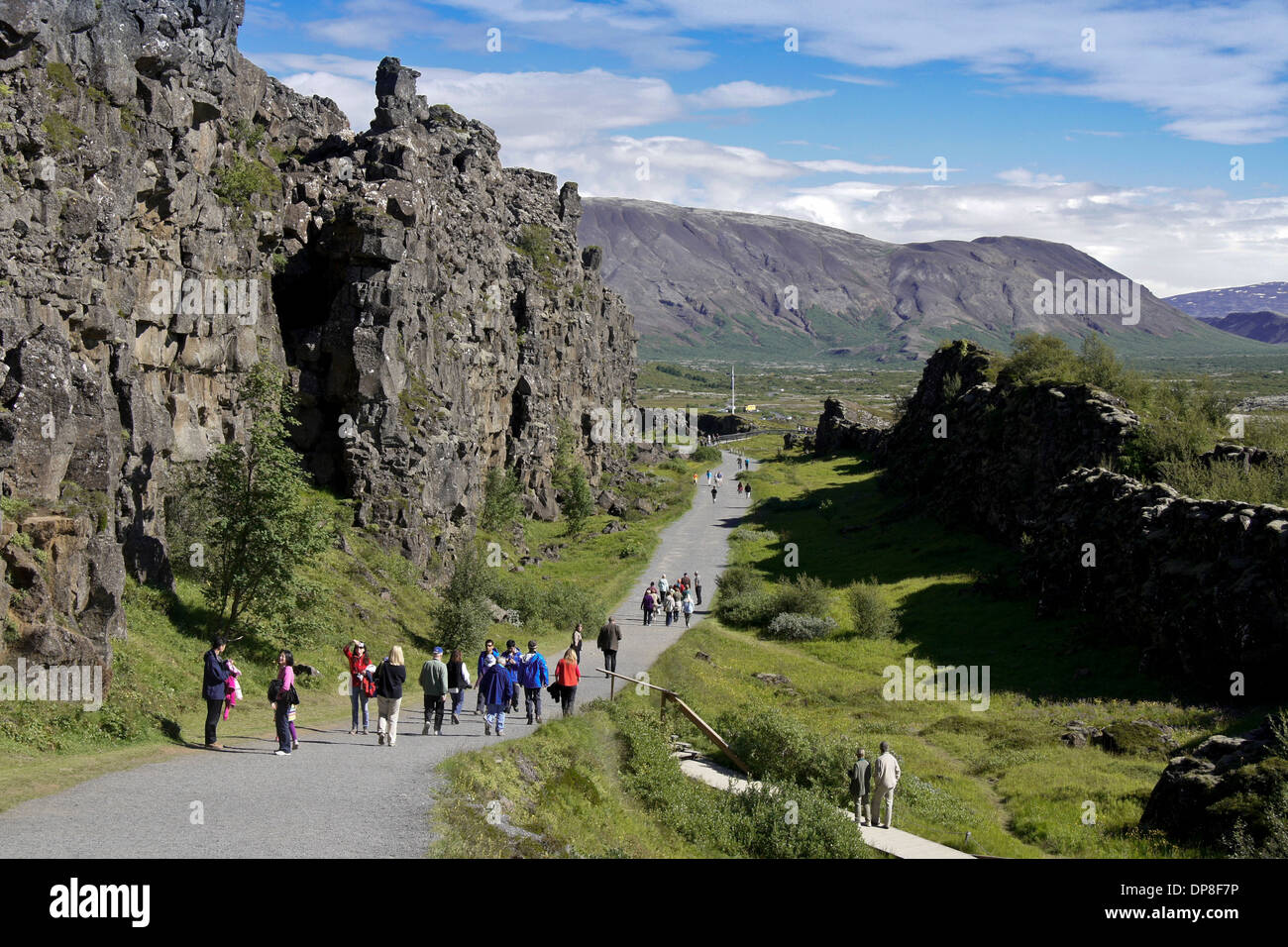 Almannagja rift at Thingvellir (Pingvellir), Iceland Stock Photo - Alamy