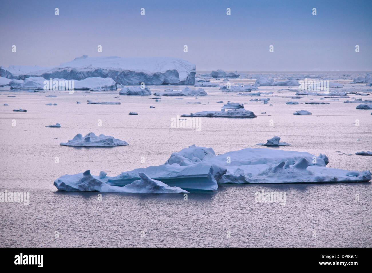 Icebergs in Disko Bay, Ilulissat, West Greenland Stock Photo - Alamy