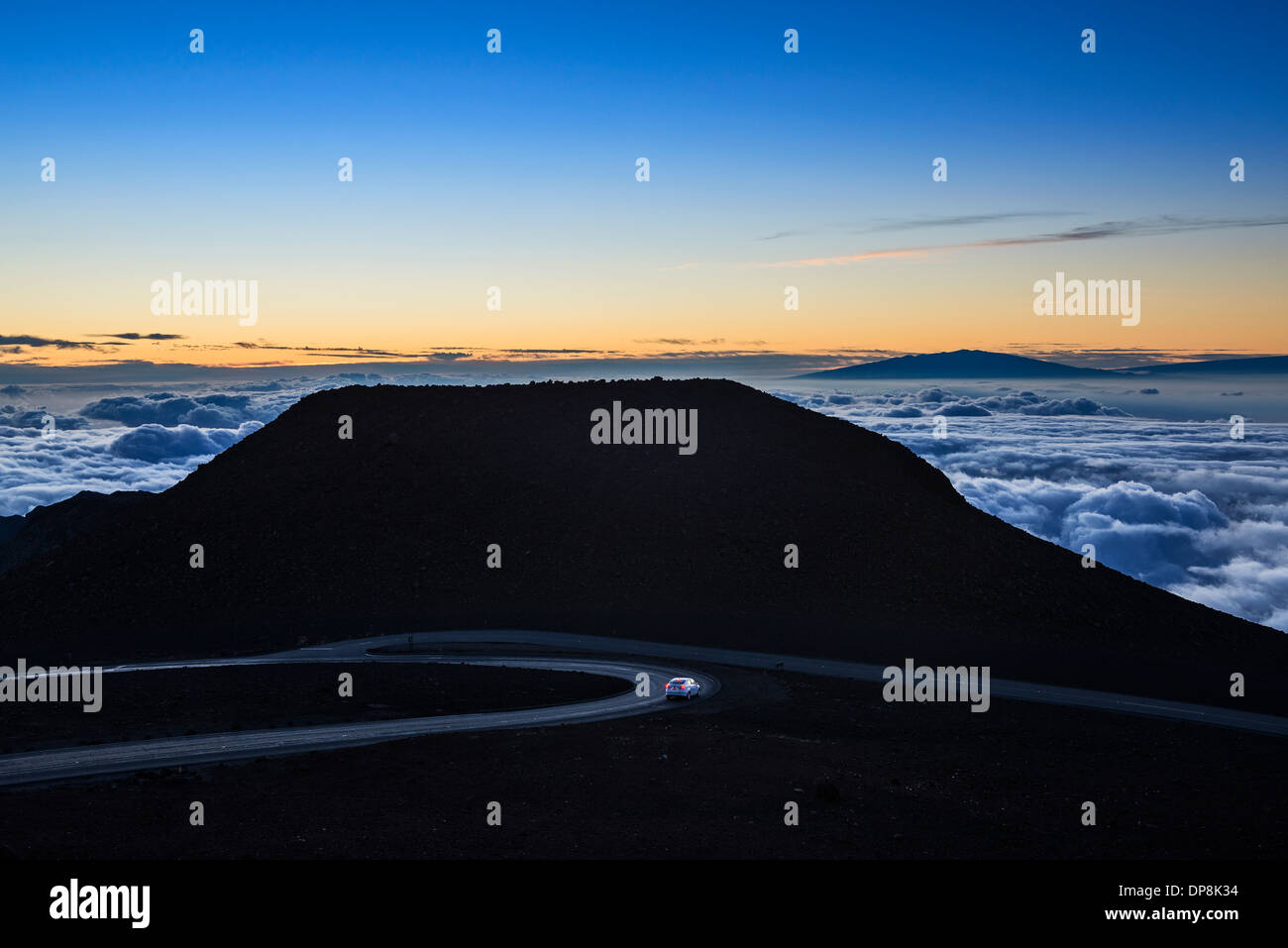 Sunrise from the summit of Haleakala Volcano in Maui, Hawaii Stock ...