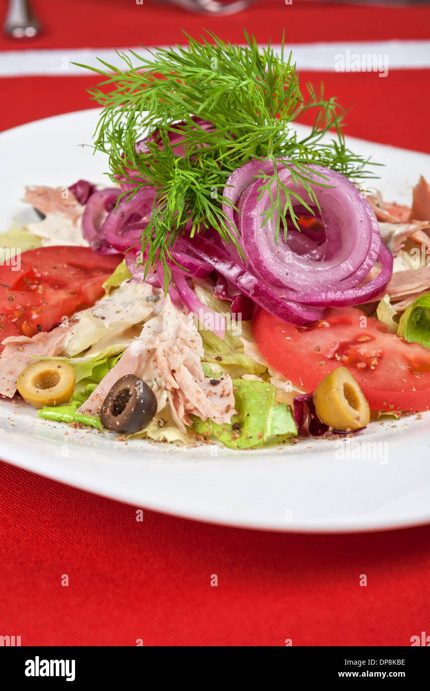 chicken meat filet salad Stock Photo - Alamy