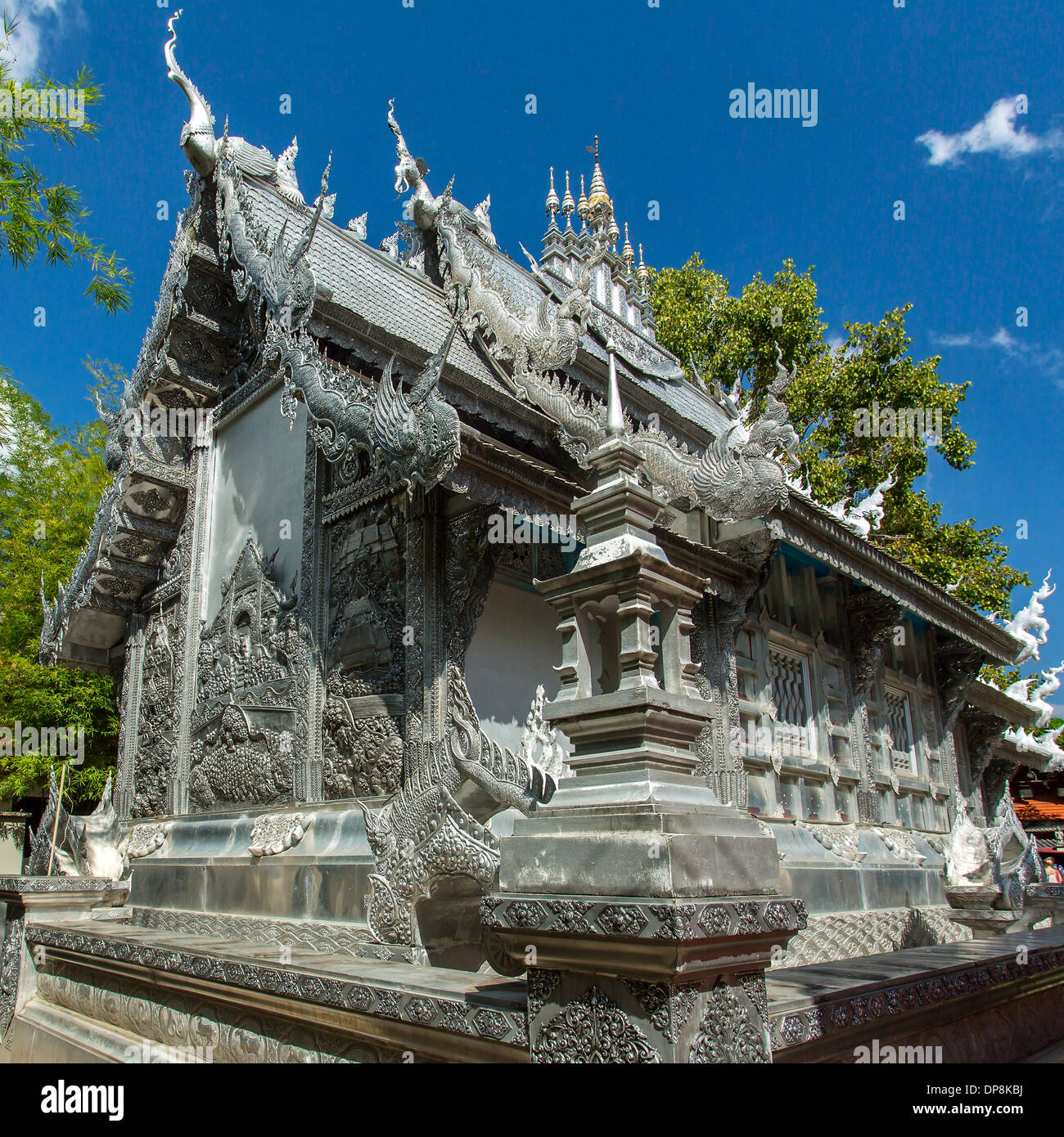 Silver temple in chiang mai hi-res stock photography and images - Alamy