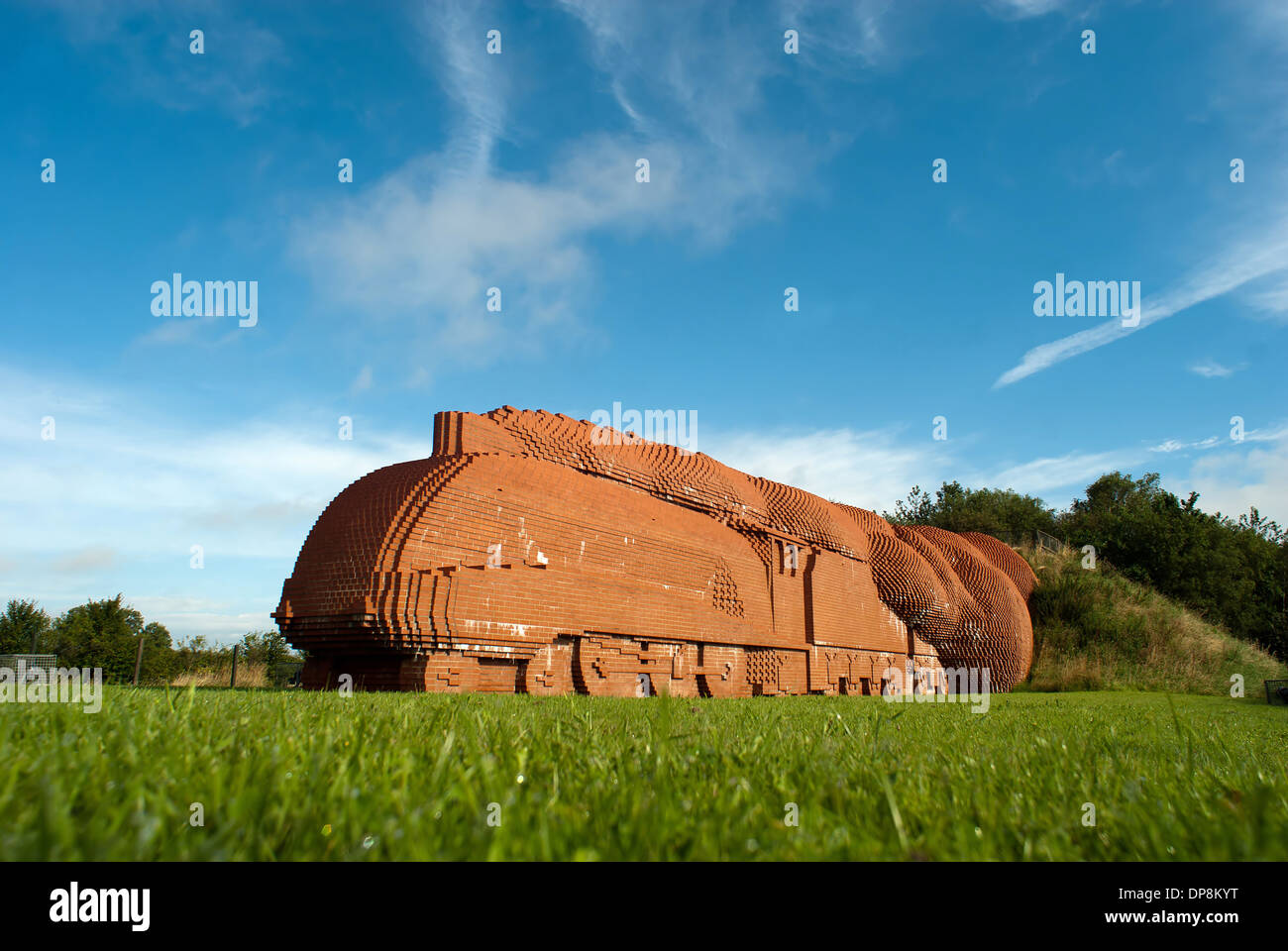 Brick Train by David Mach / Darlington, County Durham Stock Photo - Alamy