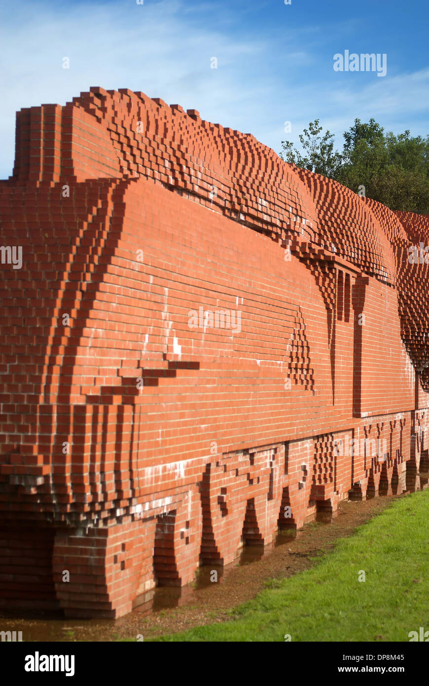 Brick Train by David Mach / Darlington, County Durham Stock Photo - Alamy