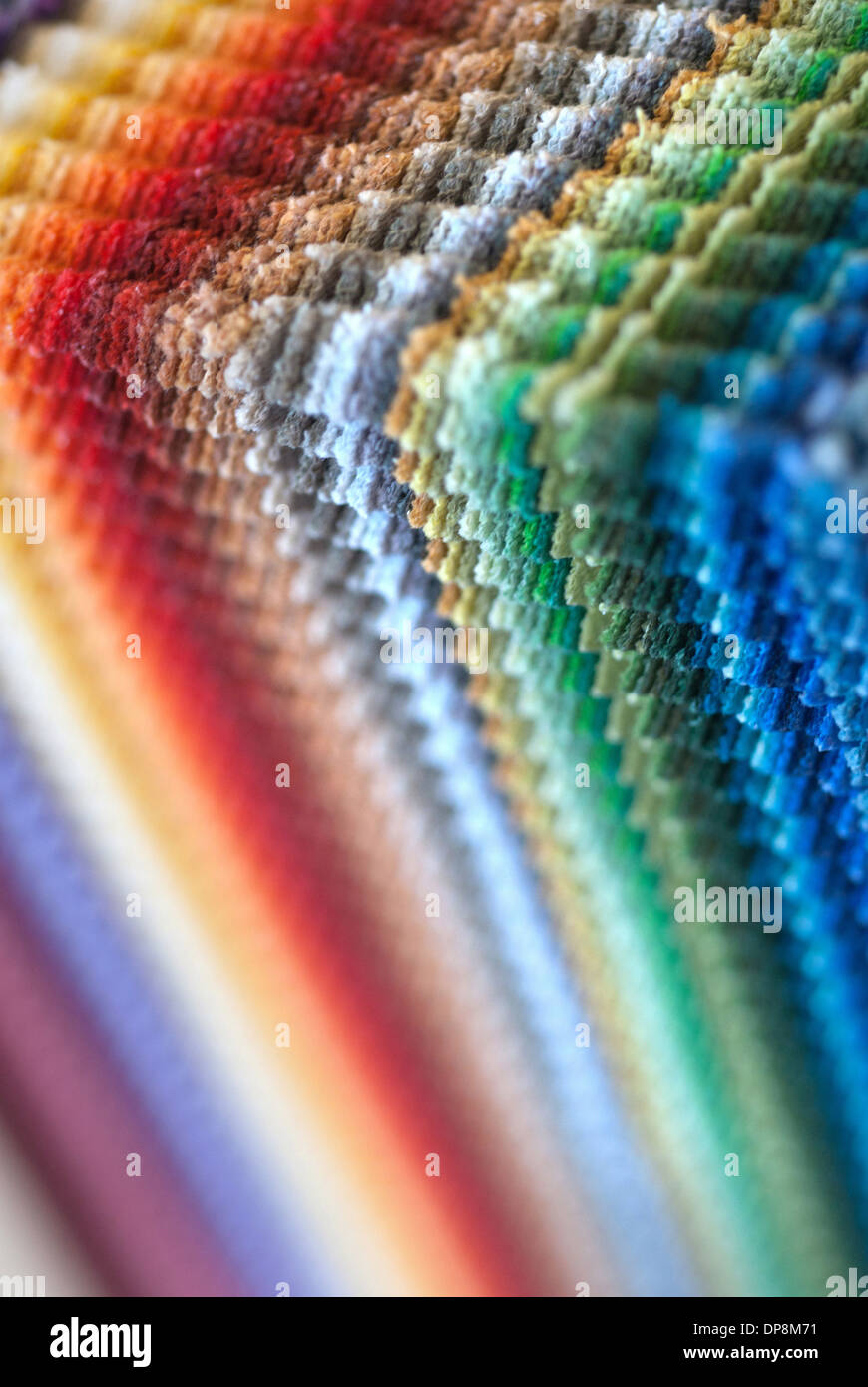 Coloured material swatches Stock Photo - Alamy