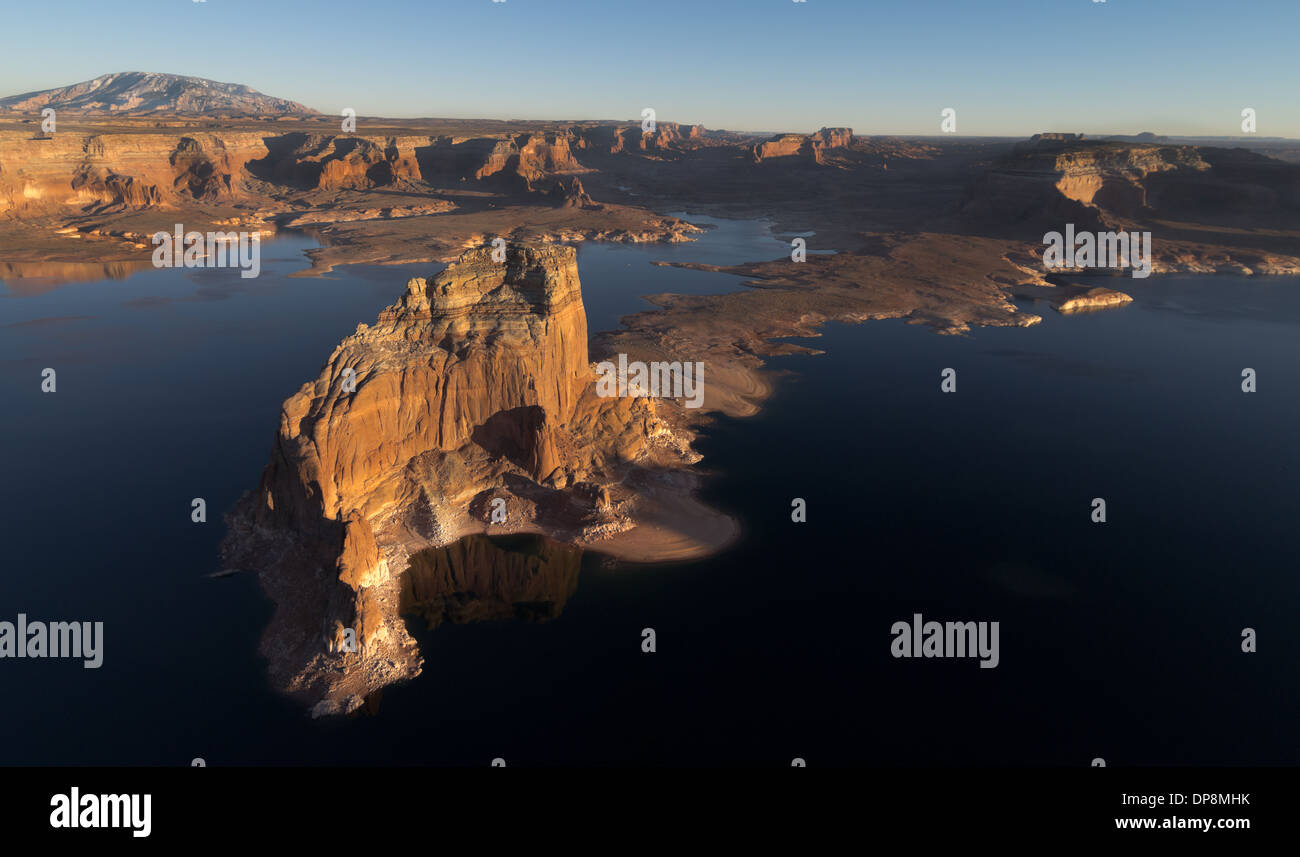 Aerial photography of Lake Powell on the Colorado River Arizona USA ...