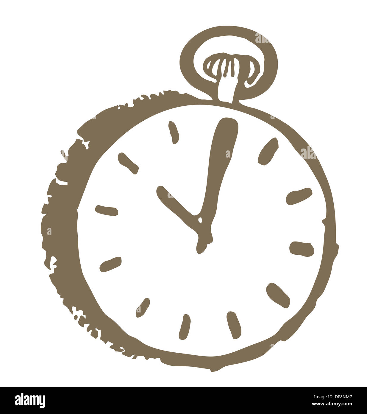 Retro pocket watch, made ??in the style of grunge Stock Photo - Alamy