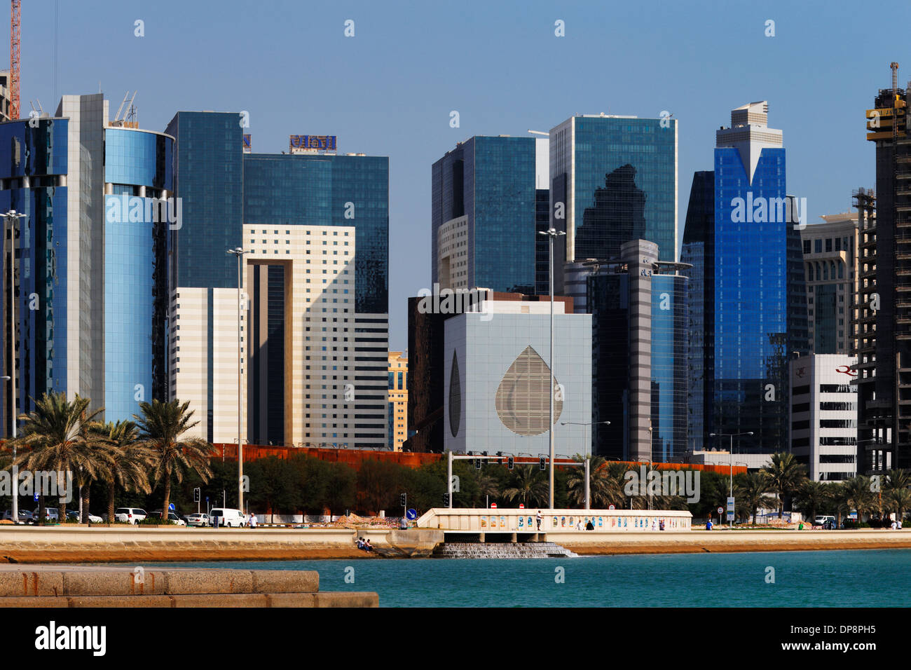 Doha Qatar Construction Of Modern Towers Continues Apace In The West Bay Area Of The Capital