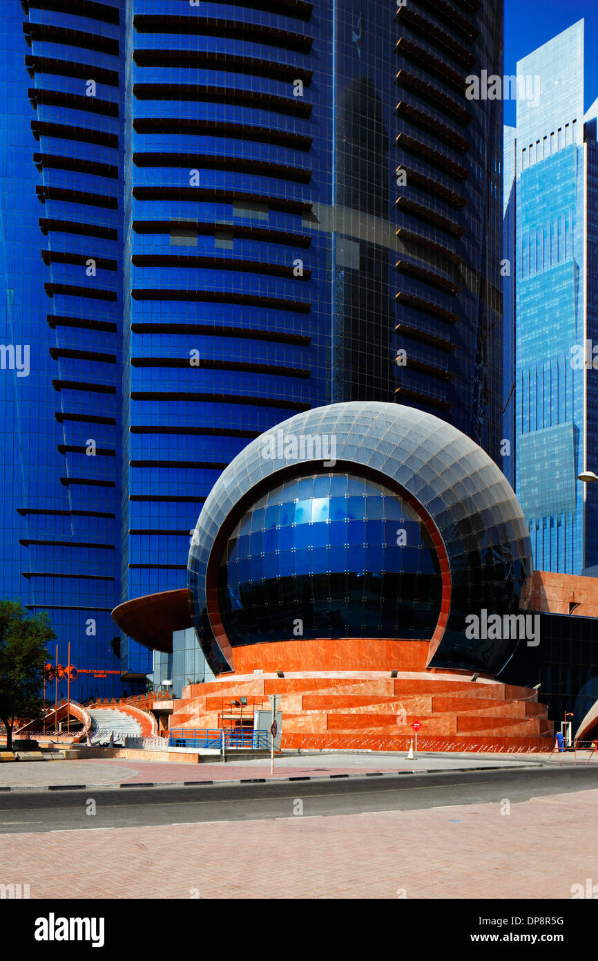 Doha, Qatar: The Entrance to the World Trade Centre, located on the ...