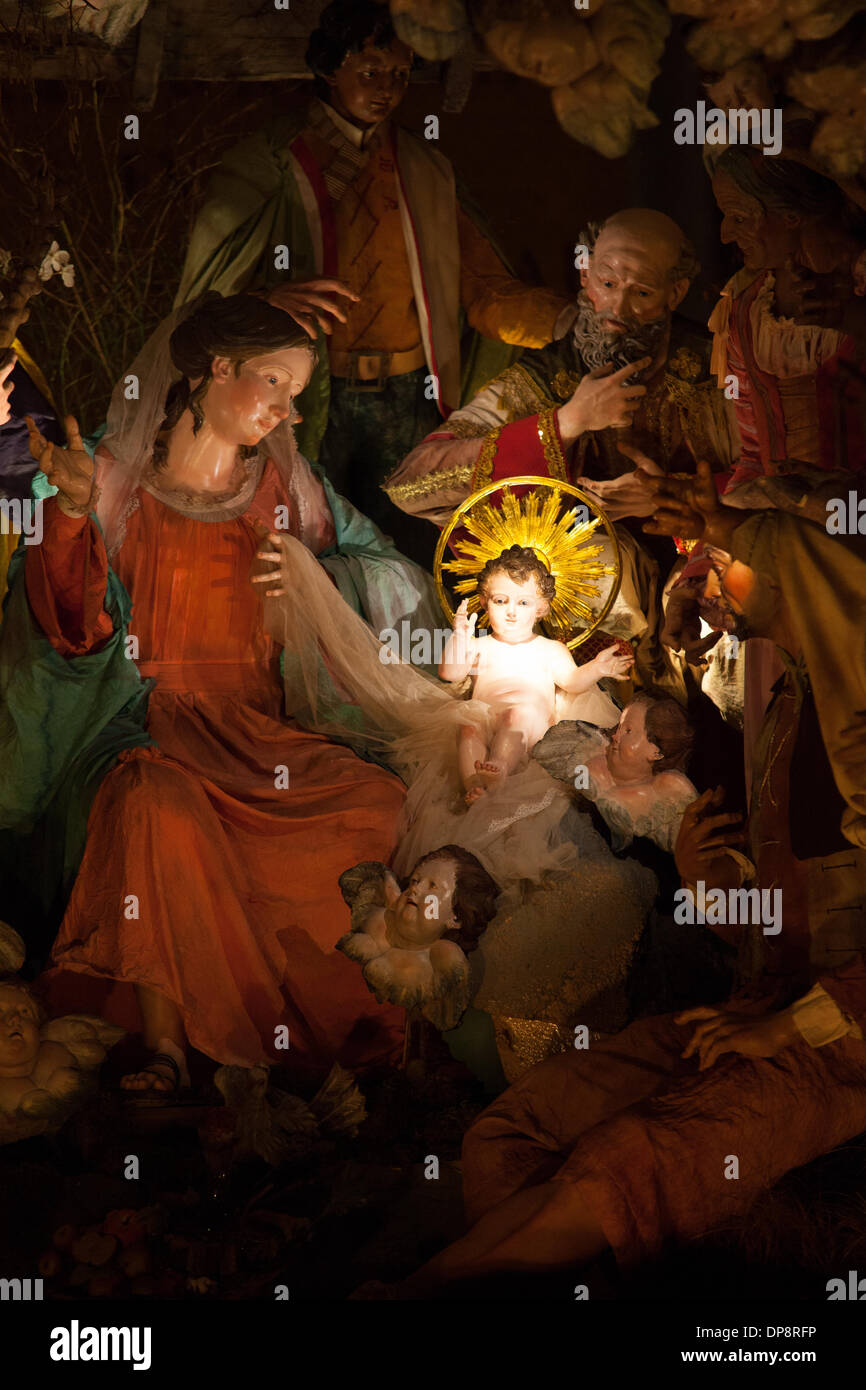 Vatican, Rome, Italy. 08th Jan, 2014. artistic nativity scene and a ...