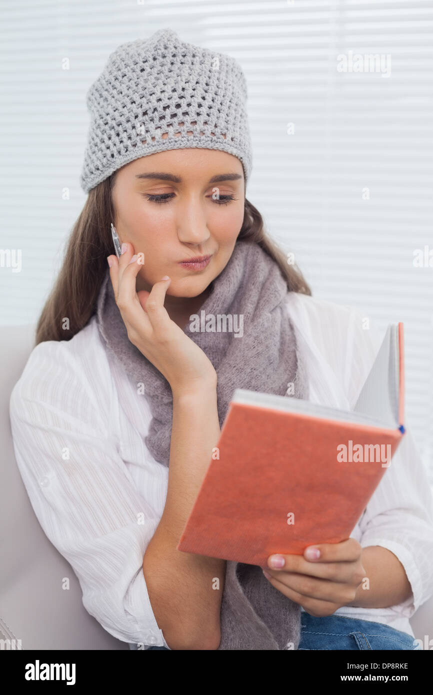 Girl thinking noting on hi-res stock photography and images - Alamy