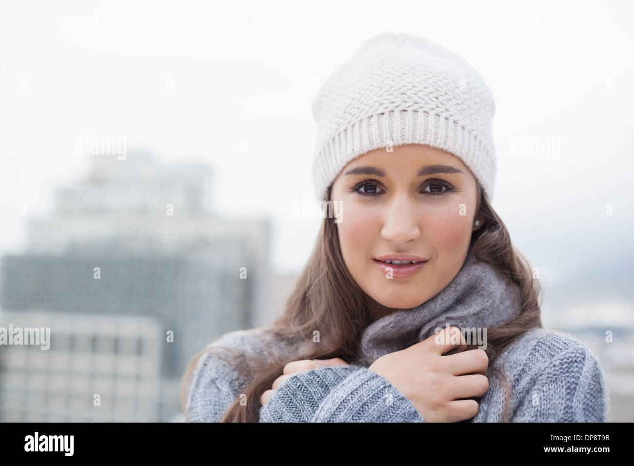 Shivering cute woman winter clothes hi-res stock photography and images ...