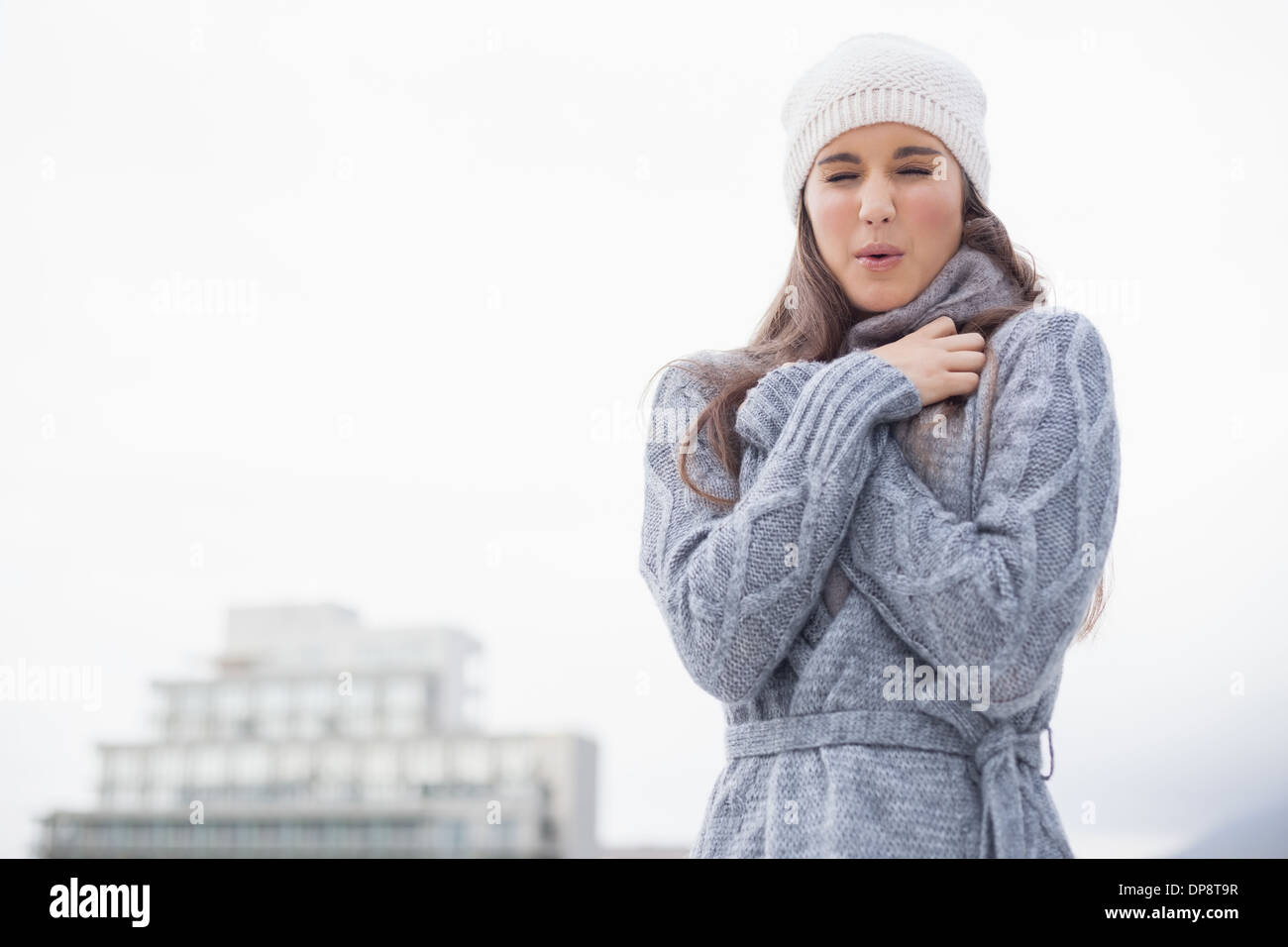 Girl shivering cold hi-res stock photography and images - Alamy