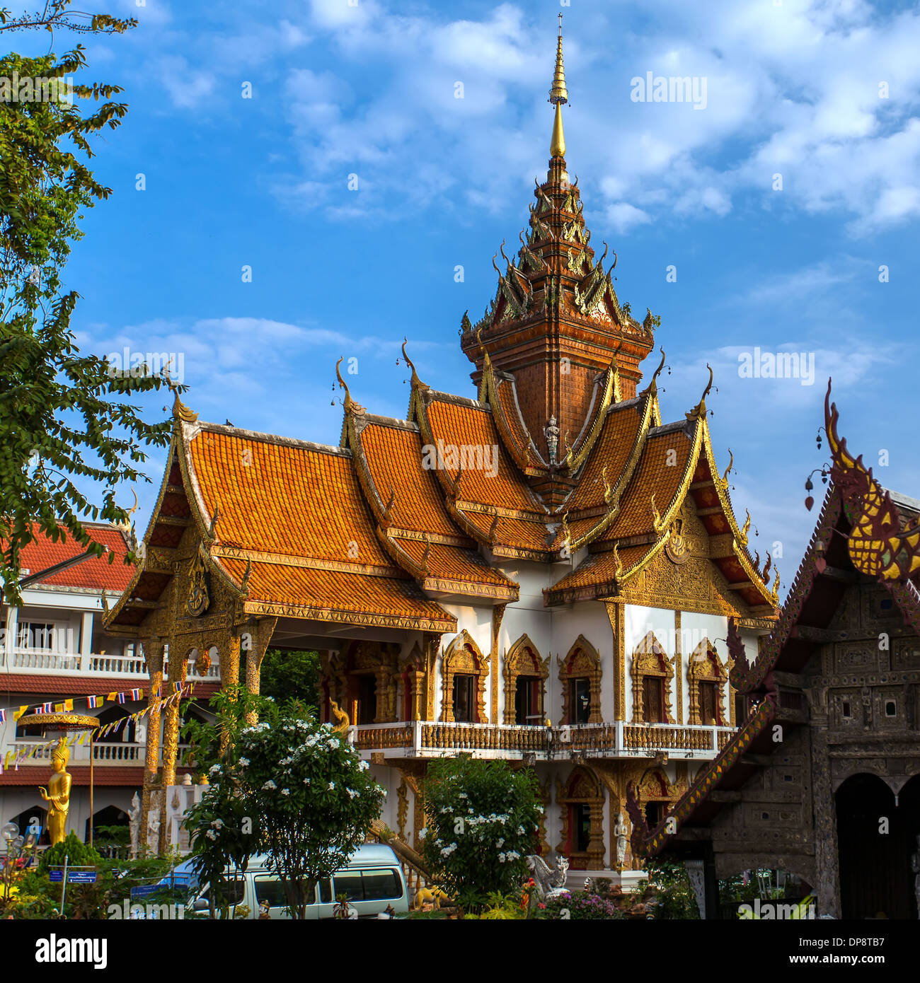 Wat Bubparam buddhist temple in Chiang Mai, Thailand Stock Photo - Alamy