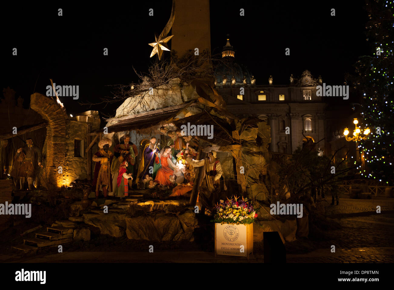 Vatican, Rome, Italy. 08th Jan, 2014. artistic nativity scene and a ...