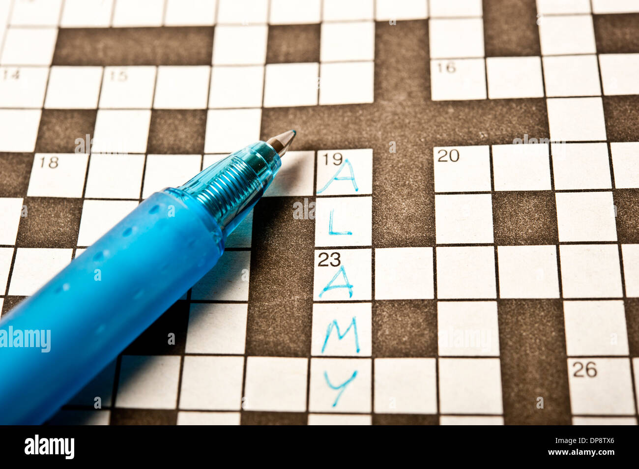 Crossword puzzle pen hi-res stock photography and images - Alamy