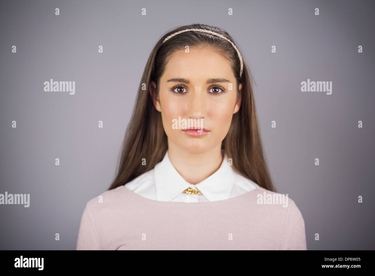 Portrait of serious pretty model posing Stock Photo - Alamy