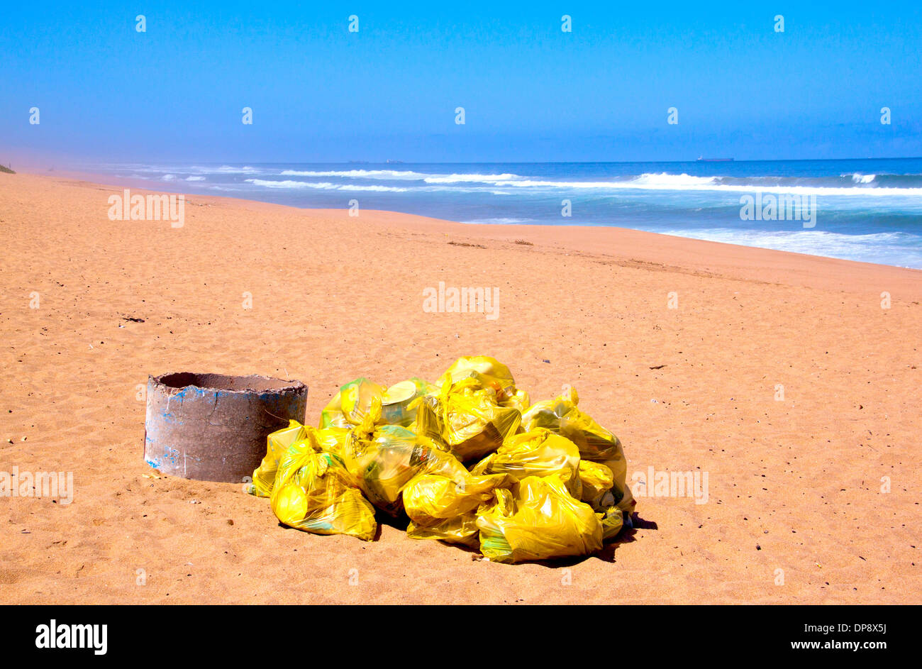 garbage collected and placed in bags ready for collection Stock Photo ...