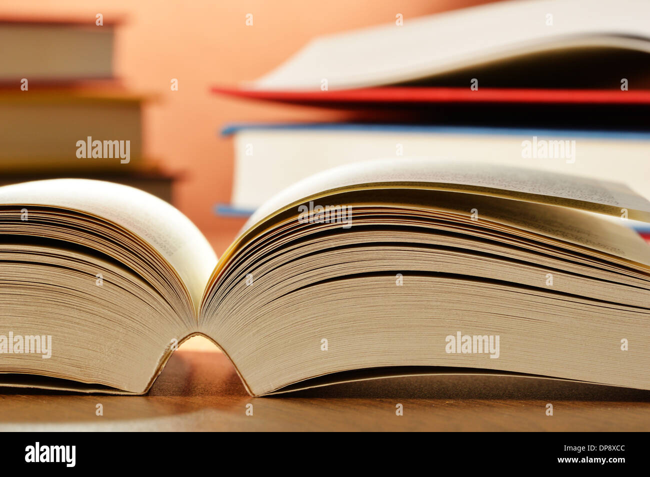 Composition with books on the table Stock Photo - Alamy