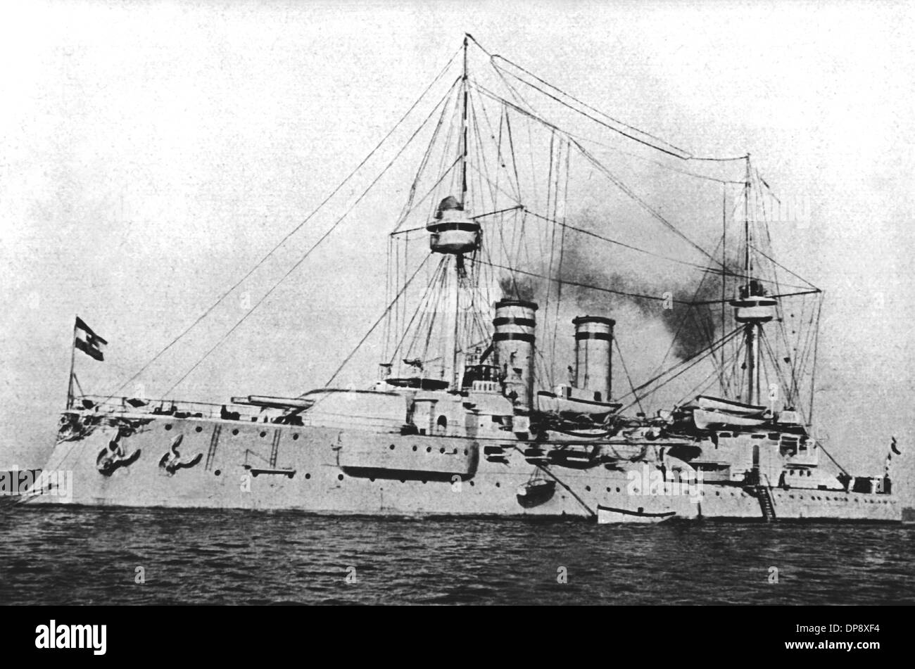 Ship of Brandenburg Class S.M.S. "Wörth" of the imperial navy Stock ...