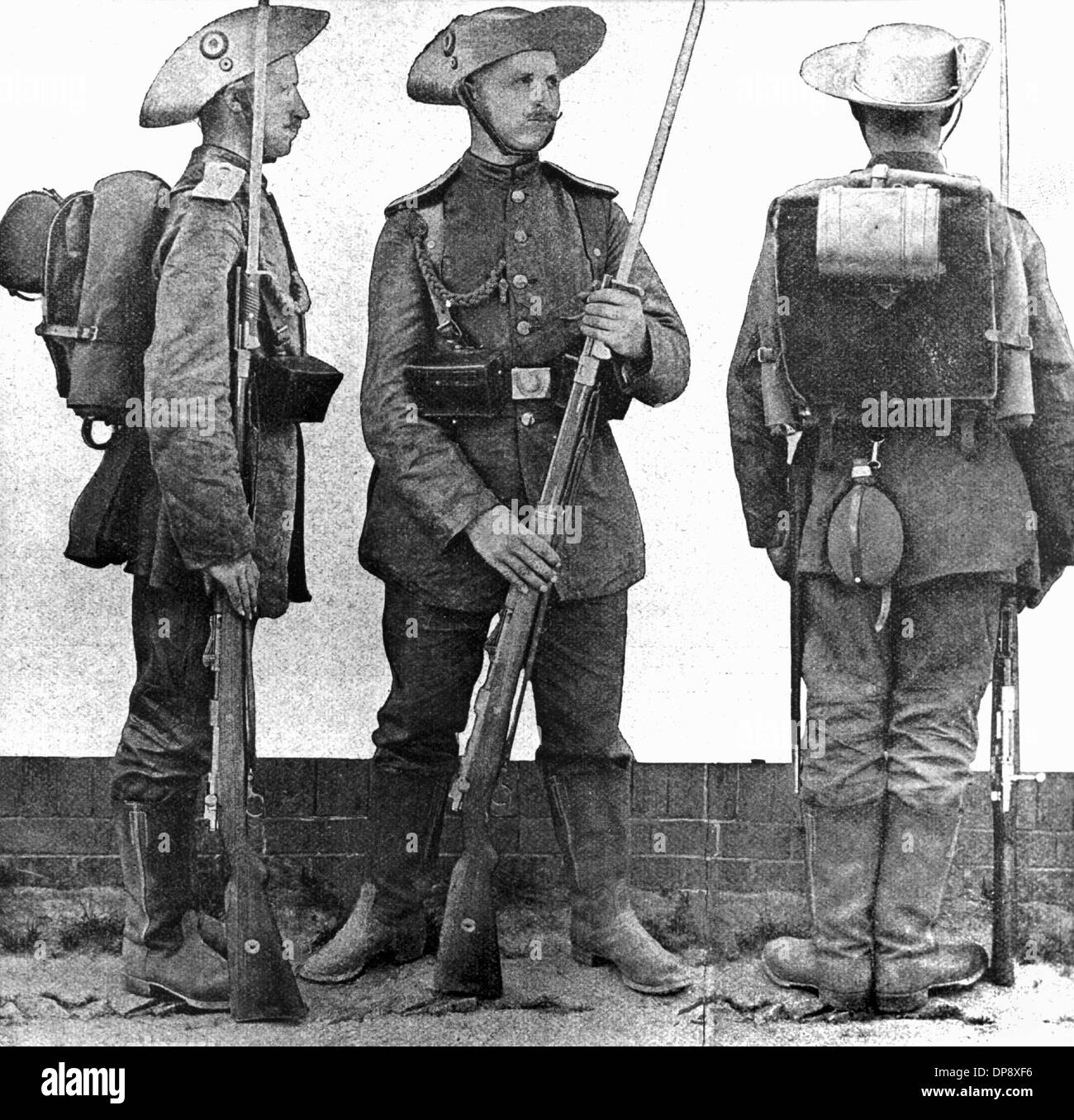 A soldier of the first East Asian infantry regiment in tropical suit ...