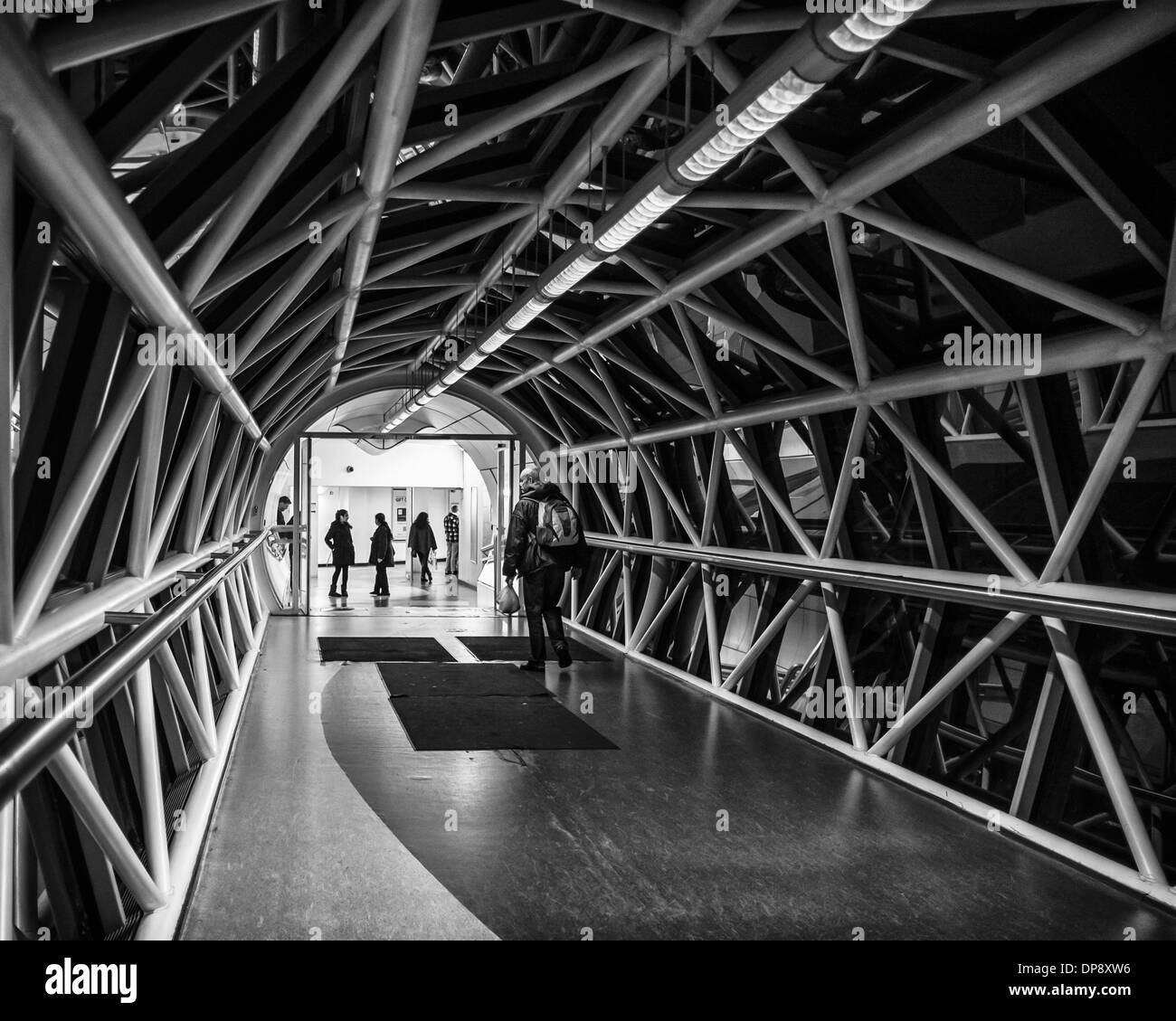 Pedestrian bridge for shoppers between the Bentall Shopping Mall and ...