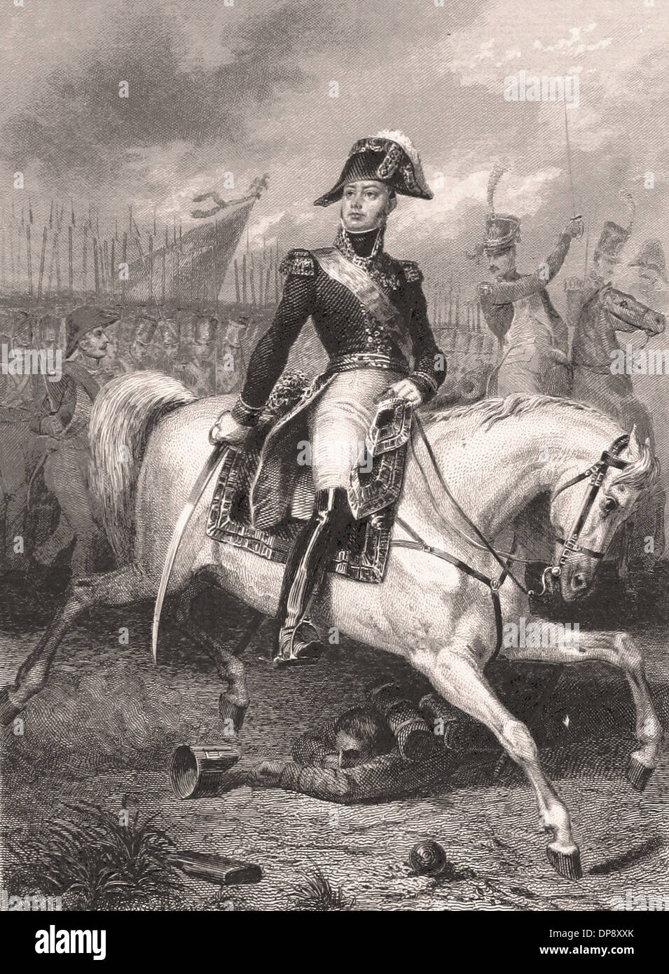 Le Maréchal Macdonald - French Engraving XIX th Century Stock Photo - Alamy