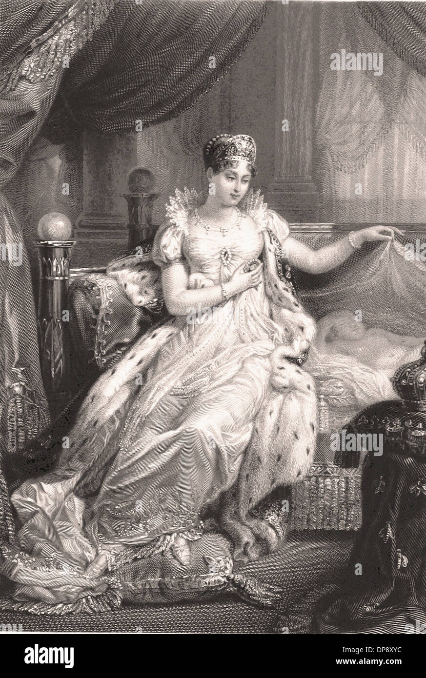 Marie-Louise d'Autriche, second wife of Napoleon Bonaparte - French Engraving XIX th Century ...