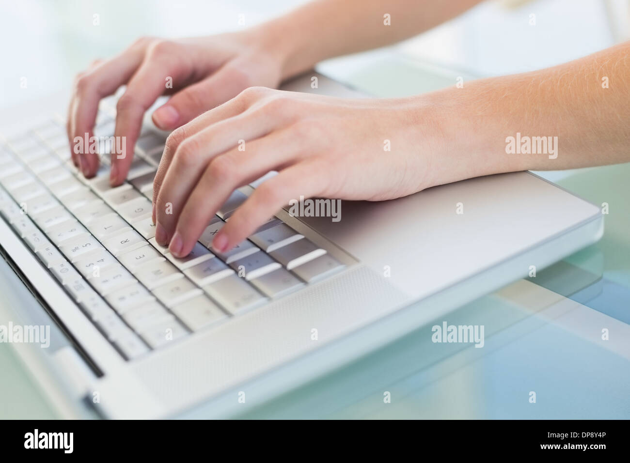 Close up hands typing hi-res stock photography and images - Alamy