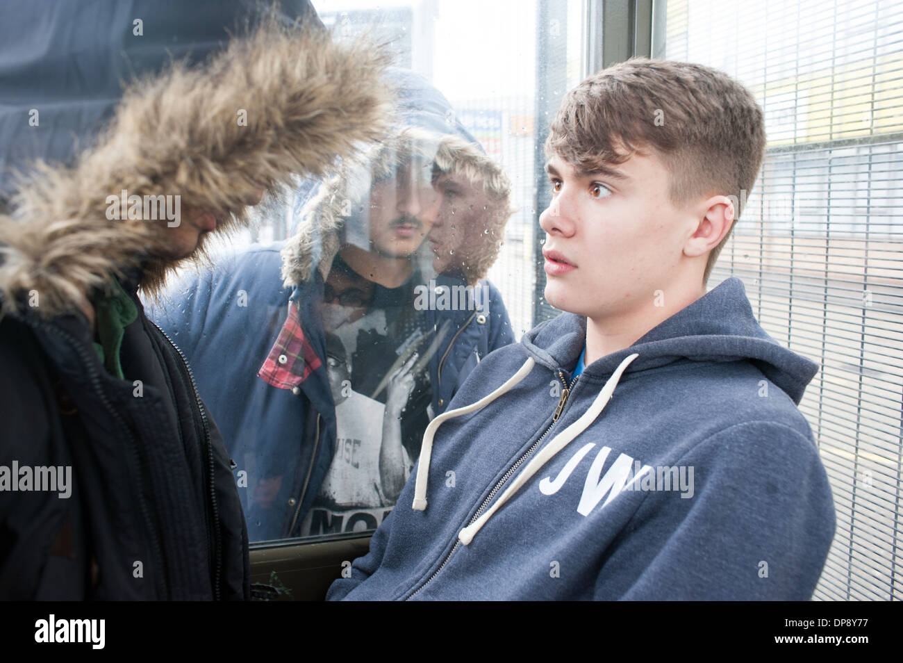 Young man being bullied group hi-res stock photography and images - Alamy