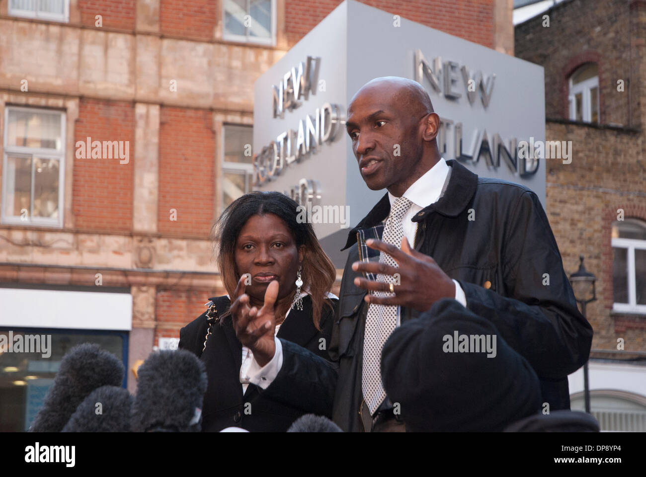 London, UK. 9th January 2014. Nims Obunge and Cheryl Sealey speak ...